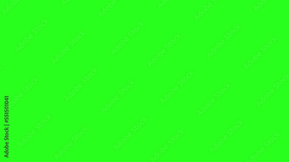 Cartoon kids number with green screen chroma key background. More ...