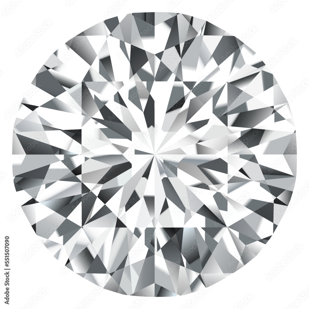 Diamond Top View Vector