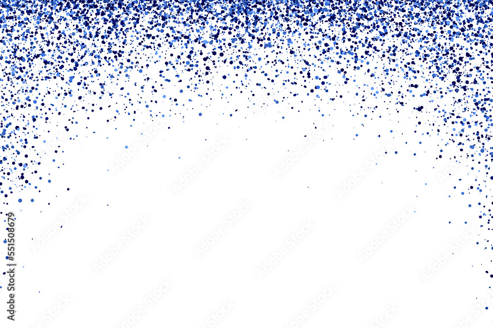 Blue falling glitter particles, arch form isolated Stock Illustration ...
