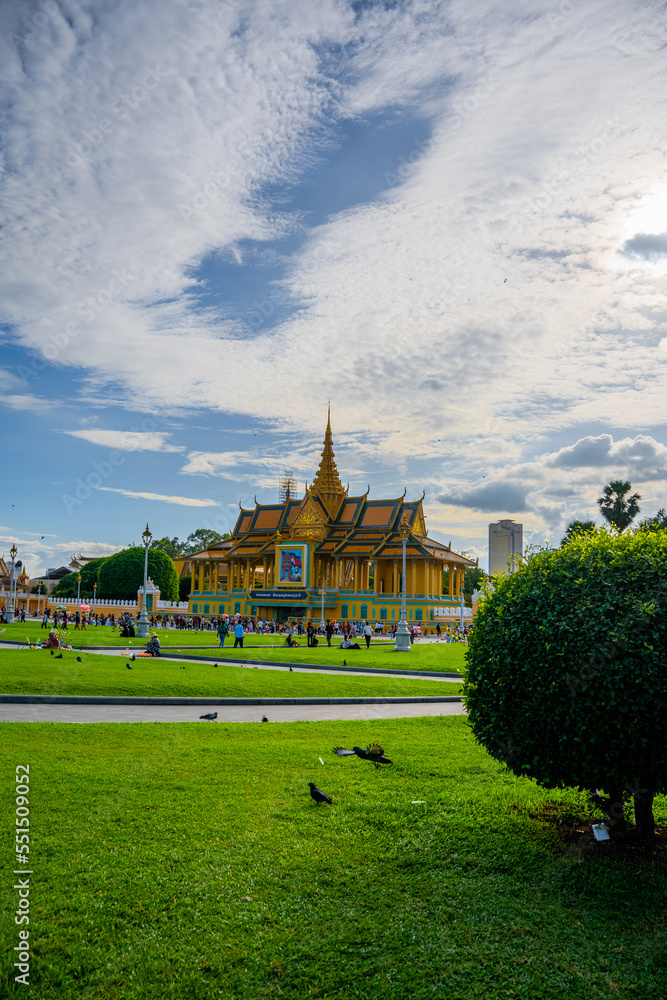 PHNOM PENH, CAMBODIA - the Royal Palace and King's residence main ...
