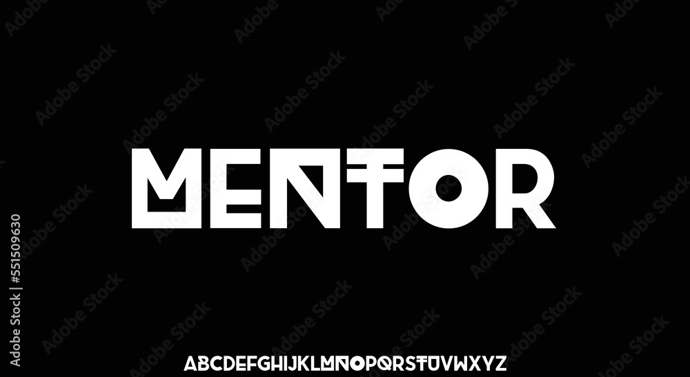 MENTOR Unique and Minimal Tech Letter set for your new startup ...