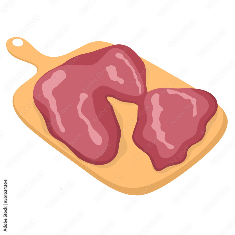Chicken liver vector illustration on white background. Chicken internal ...