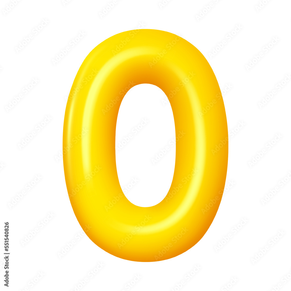 Null number 3d numeral, anniversary elegant sign. Vector birthday ...