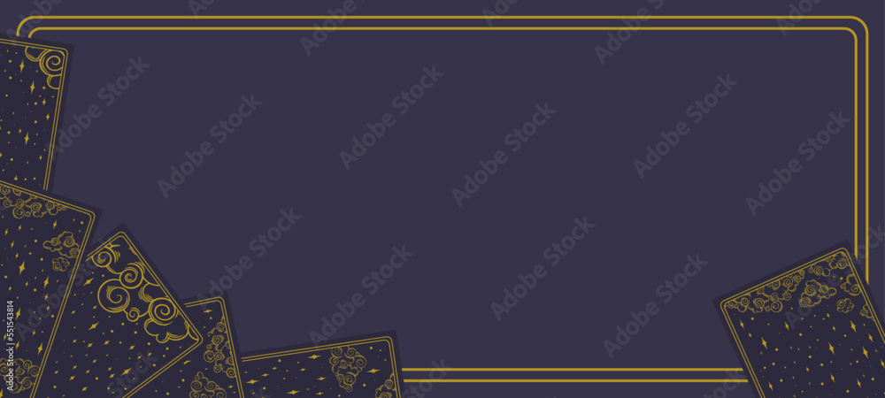 Tarot poster with oracle cards for invitations. Elegant tarot frame ...