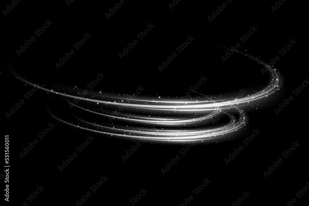 Abstract light lines of movement and speed in white. Light everyday ...