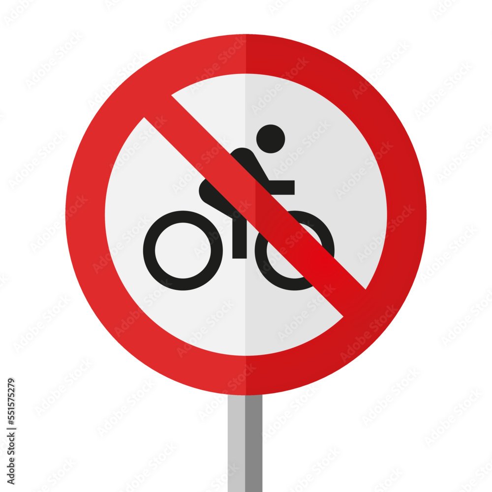 Panneau signalisation route interdit fond rouge barré vélo cycliste ...