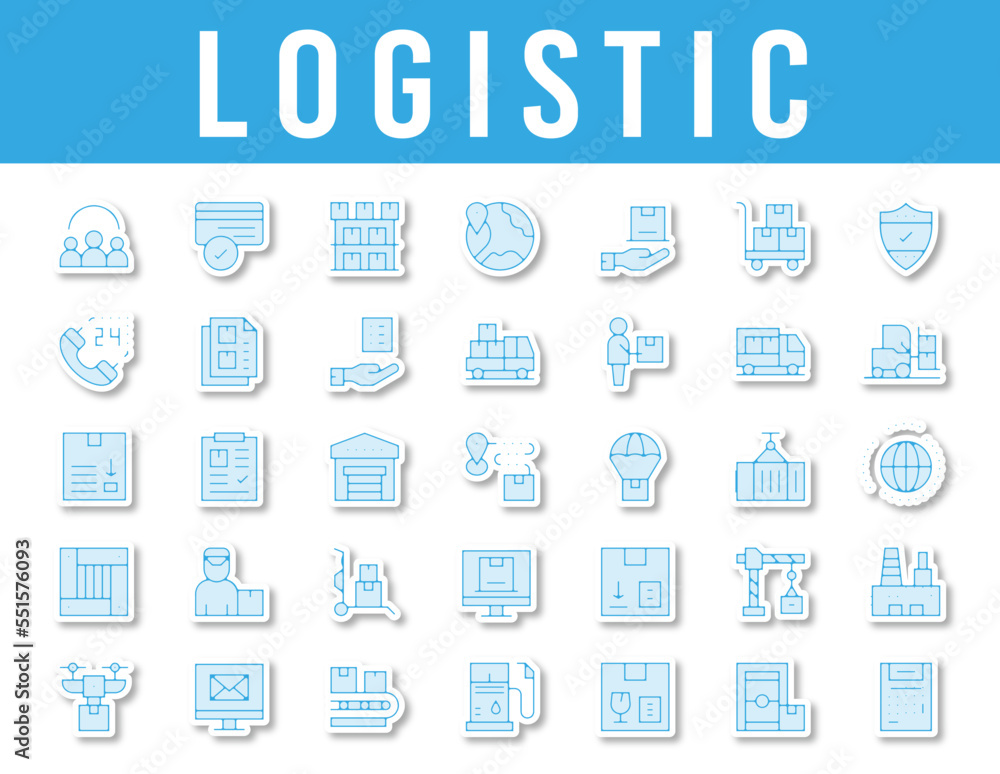 Pictogrammes et symboles logistique et livraison Stock Vector | Adobe Stock