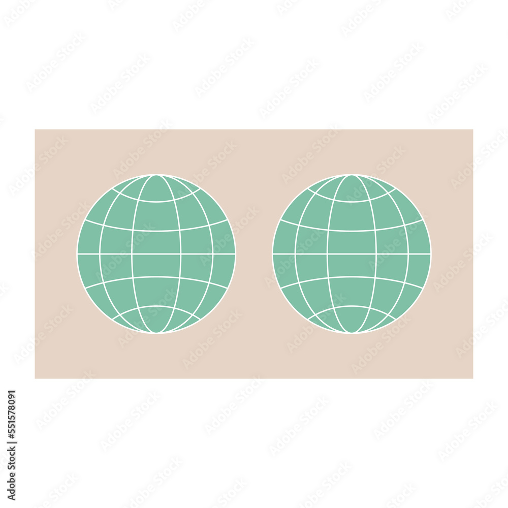 World map two hemispheres isolated on white background Stock Vector ...
