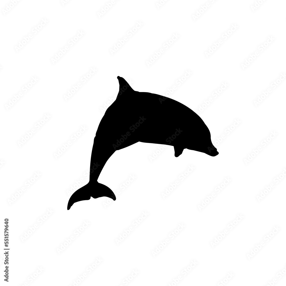 Dolphin icon. Simple style dolphin show poster background symbol ...