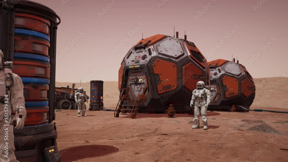 Astronauts, Martian Housing, Transport Vehicles, Alien Planet, 3D ...