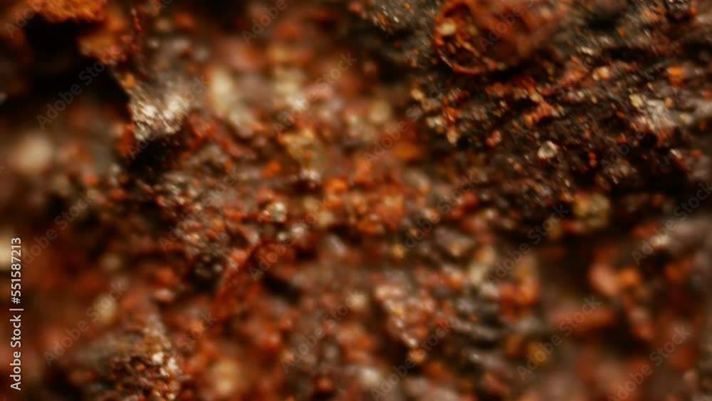 Surface of the Martian soil under a microscope. Day to night effect ...