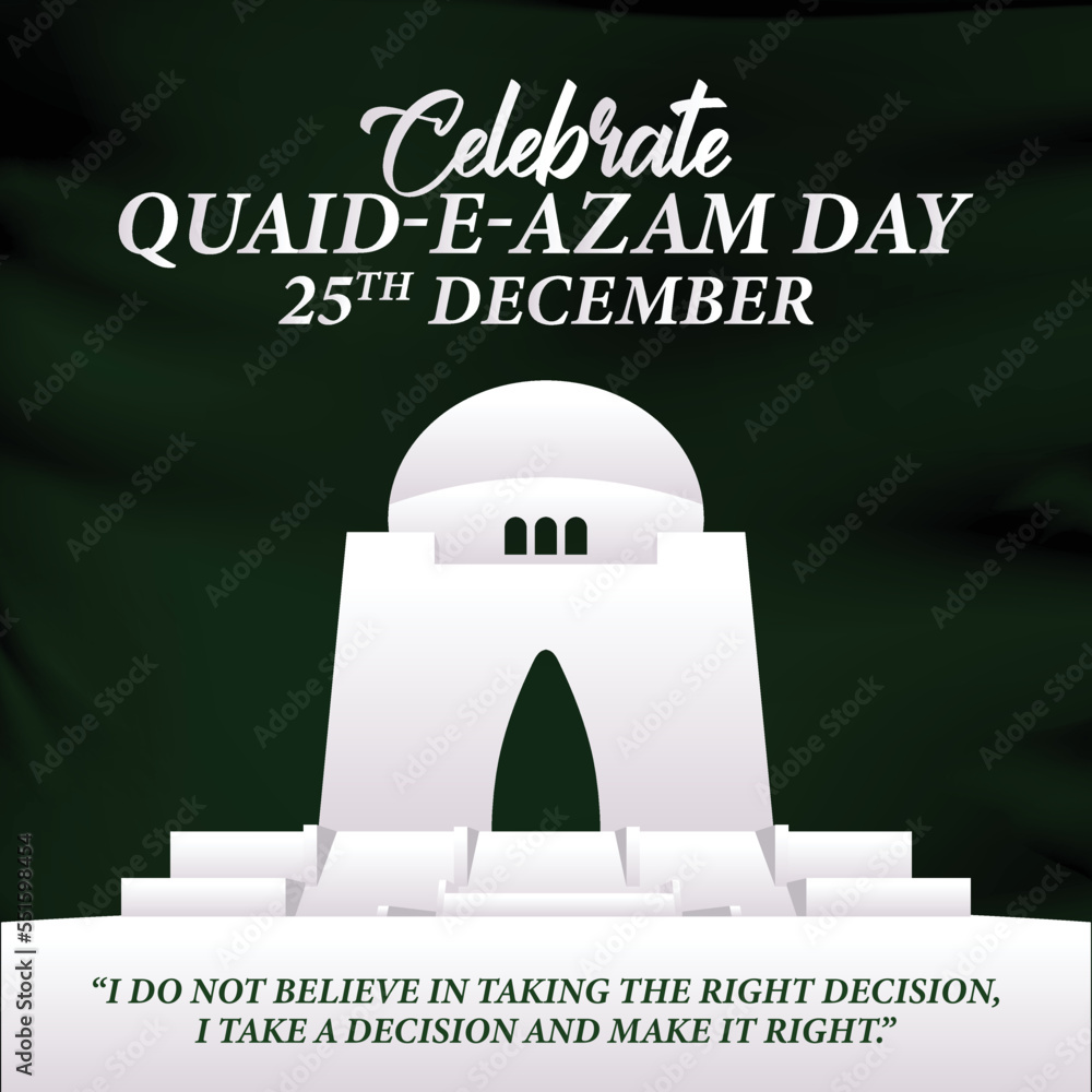 Quaid e Azam Day, 25 December, Founder of Pakistan with mazar e quaid ...