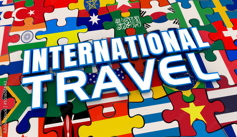International Travel Tourism Countries Around World Flags Puzzle 3d ...