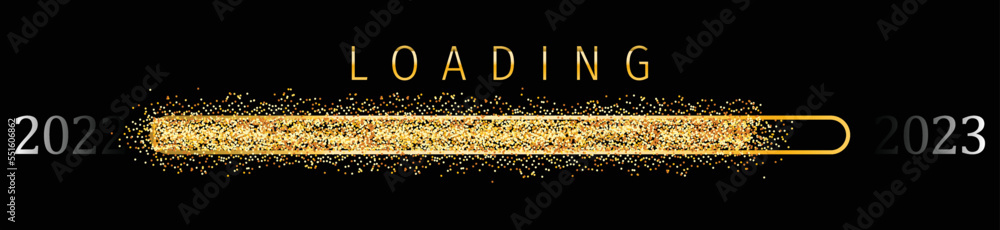 Loading 2023 (Ladebalken 2023) Vector Illustration Concept - Loading ...