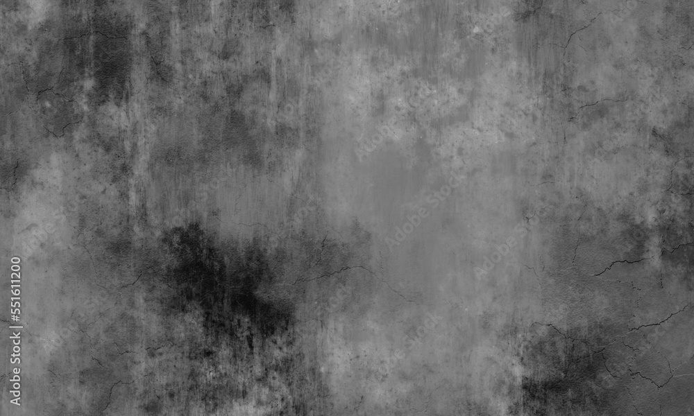 Abstract monochrome dak grey and black spill parts with painted ...