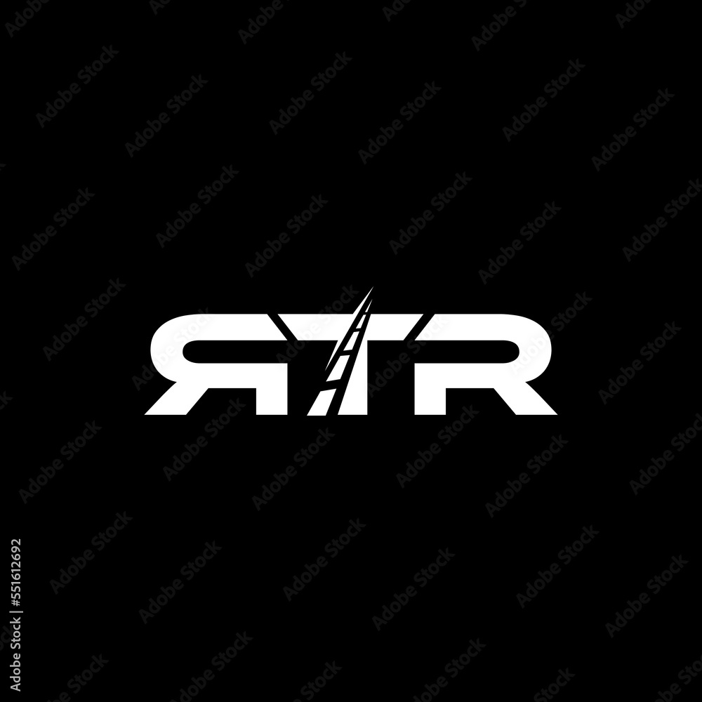 Letter R T R modern design with road sign logo Stock Vector | Adobe Stock
