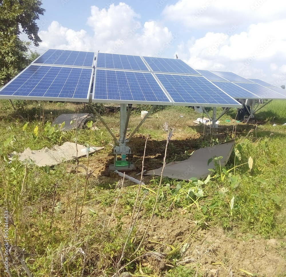 solar power plant for growing the agriculture plant, solar water ...