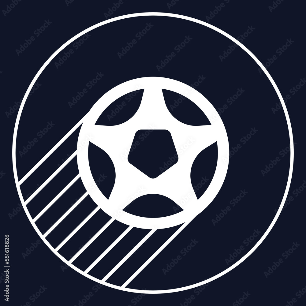 Vector ball icon. Simple outline flat soccer symbol. Football emblem ...