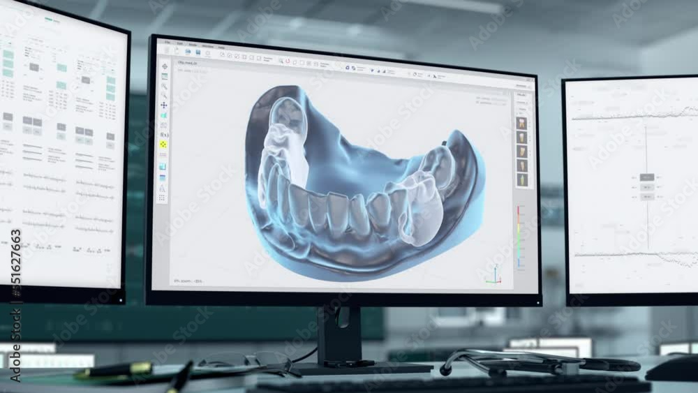 Medical software interface creates the prosthetic teeth replacements ...