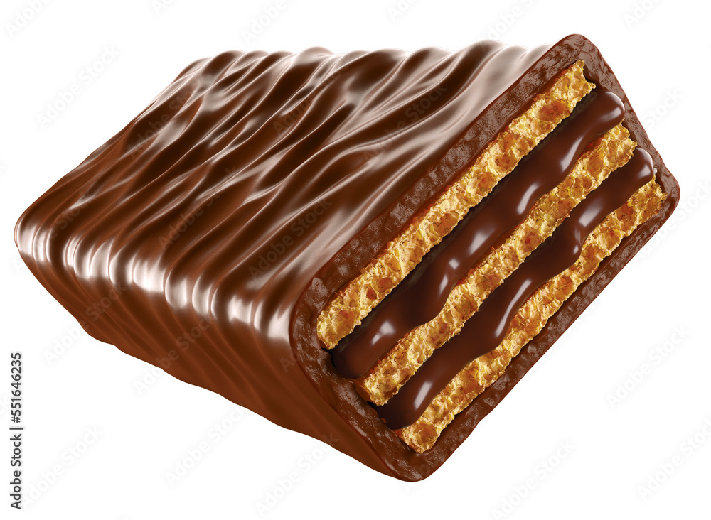 Chocolate coated on Crispy wafer, Design for Packaging Concept, with ...