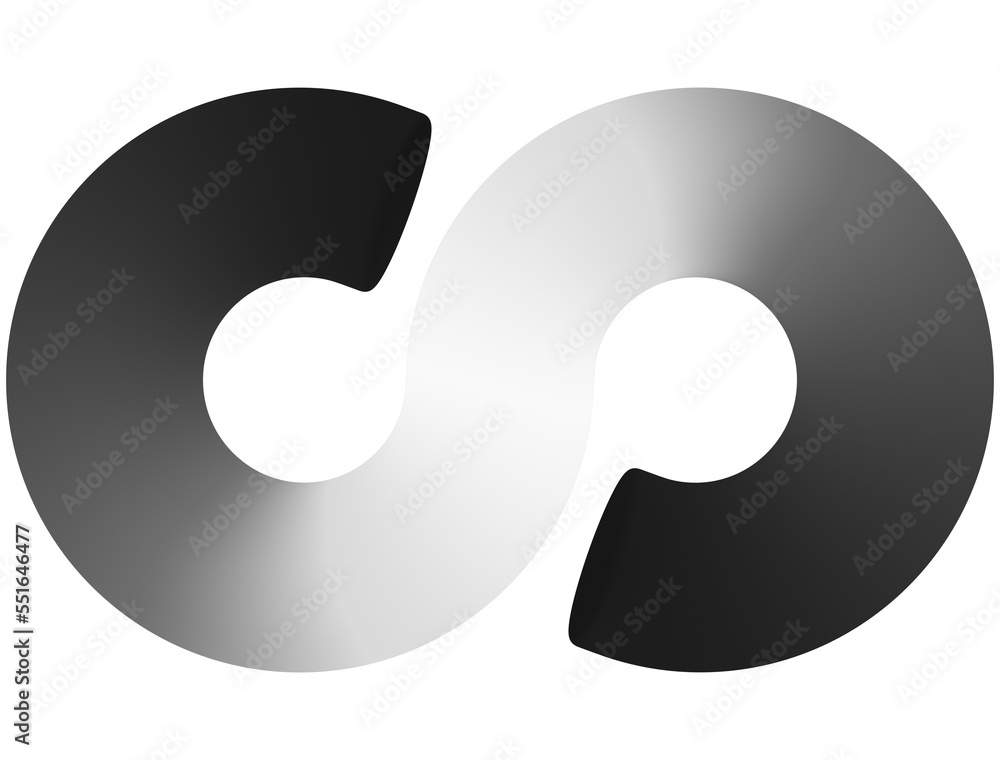 Infinity 3d sign symbol isolated Stock Illustration | Adobe Stock