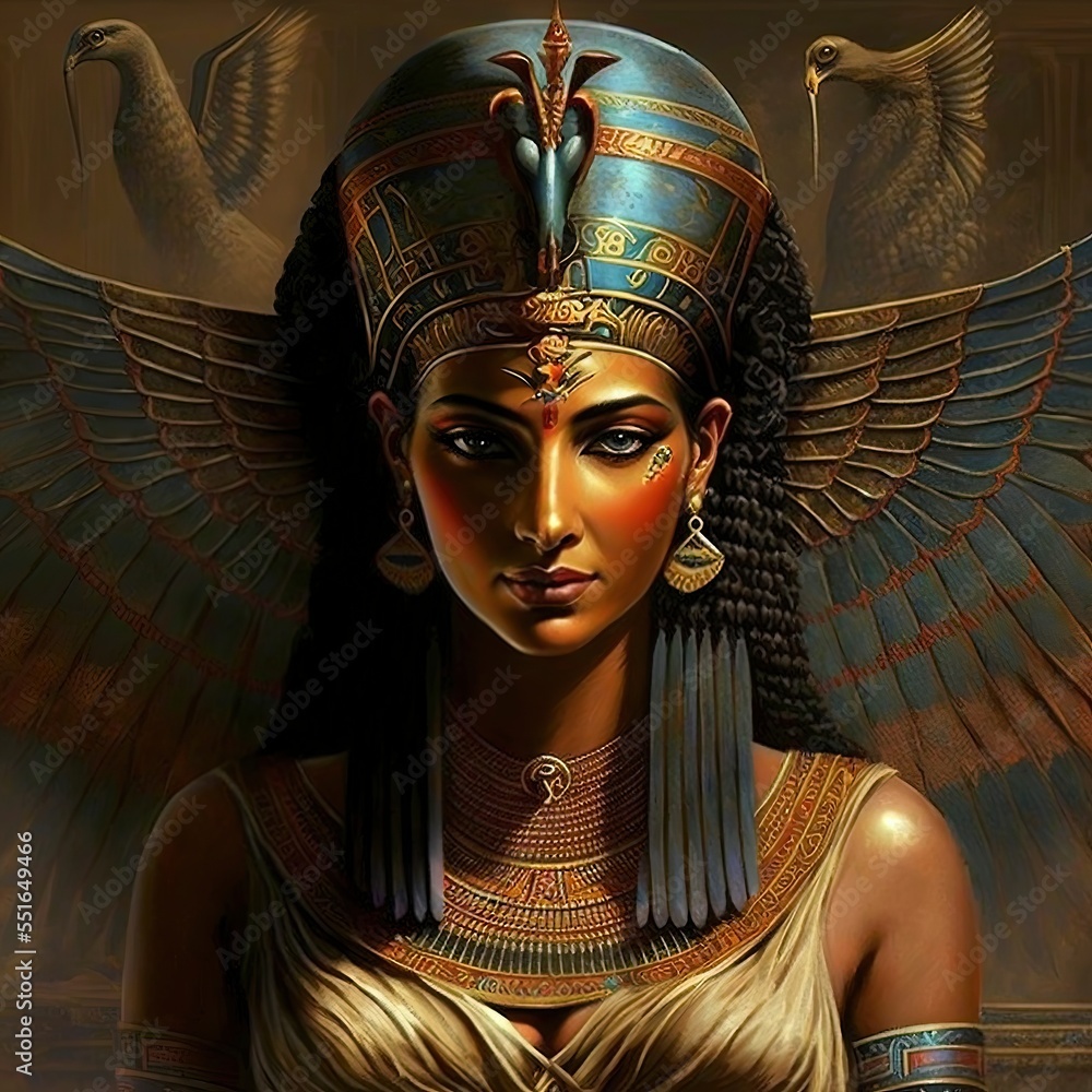 Ancient Egyptian goddess of fertility and motherhood Maat. Fantasy ...