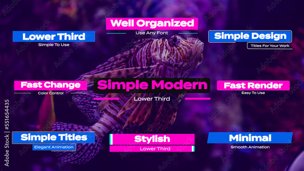 Simple Modern Title Overlay Stock Template | Adobe Stock