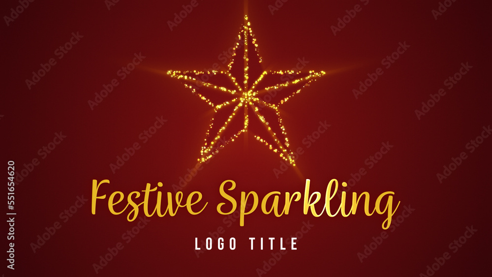 Festive Sparkling Logo Title Stock Template | Adobe Stock
