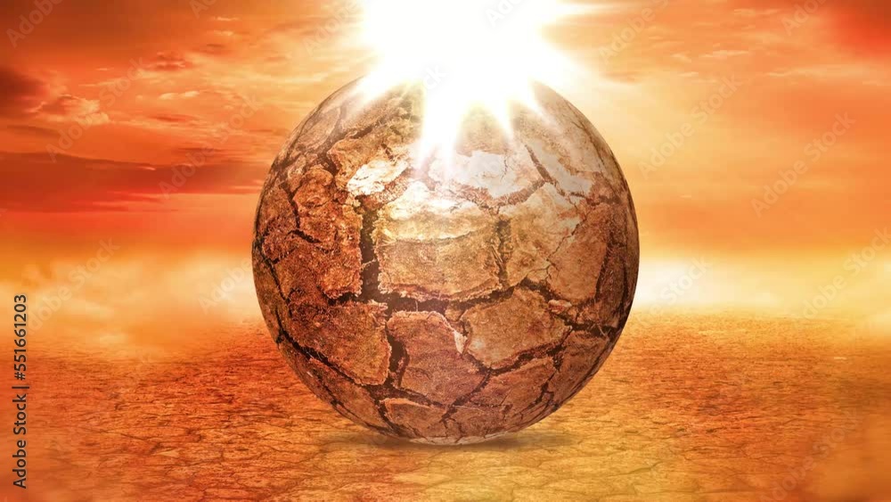 Global Heating, Climate Breakdown and Environmental destruction concept ...
