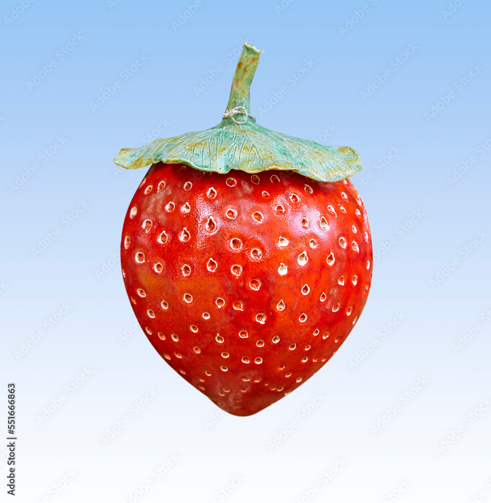 Beautiful strawberry replica. Released for picture montages. Stock ...