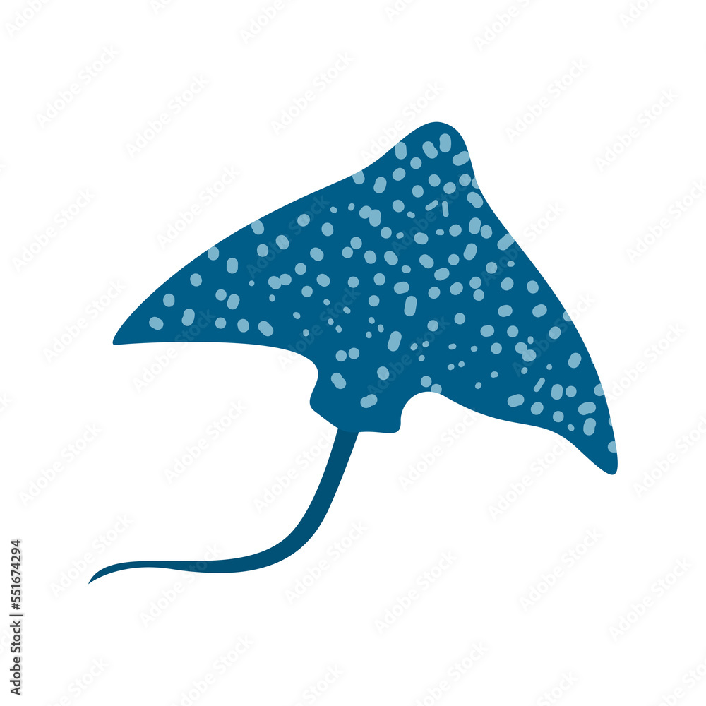 Stingray kid vector illustration isolated on transparent png Stock Illustration | Adobe Stock