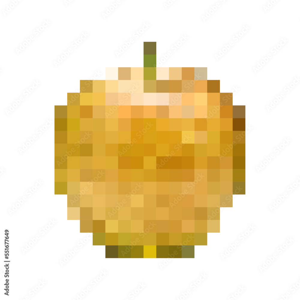 Apple pixel art. Vector illustration isolated on white background Stock ...
