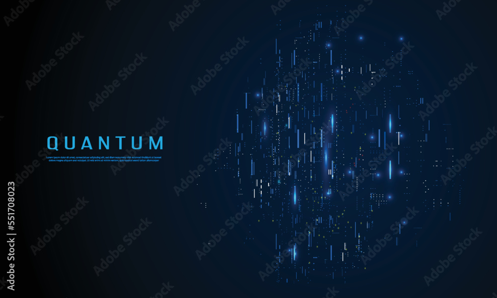 Quantum innovation technology. Artificial intelligence. Digital big ...