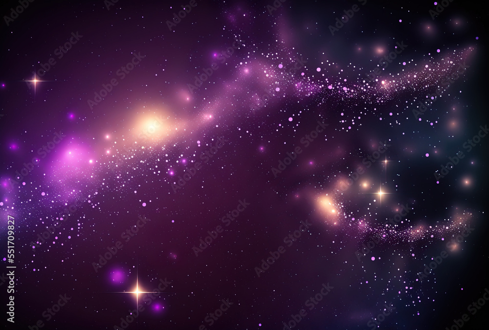 Background with a purple starry sky design and sparkles. Generative AI Stock Illustration ...