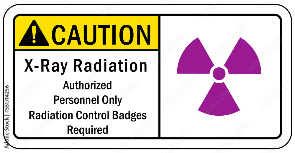 Radiation warning sign and labels x ray radiation authorized personnel ...