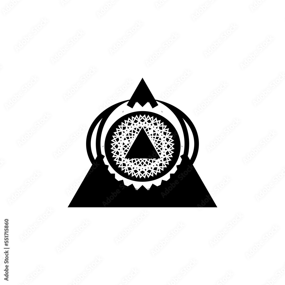 illuminati vector illustration, in black and white colors, suitable for ...