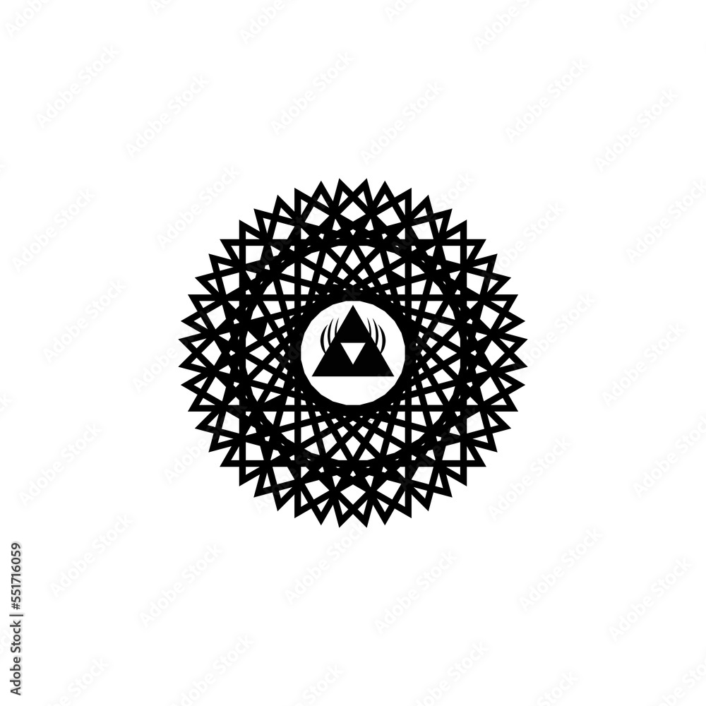 illuminati vector illustration, in black and white colors, suitable for mascots, logos, posters ...