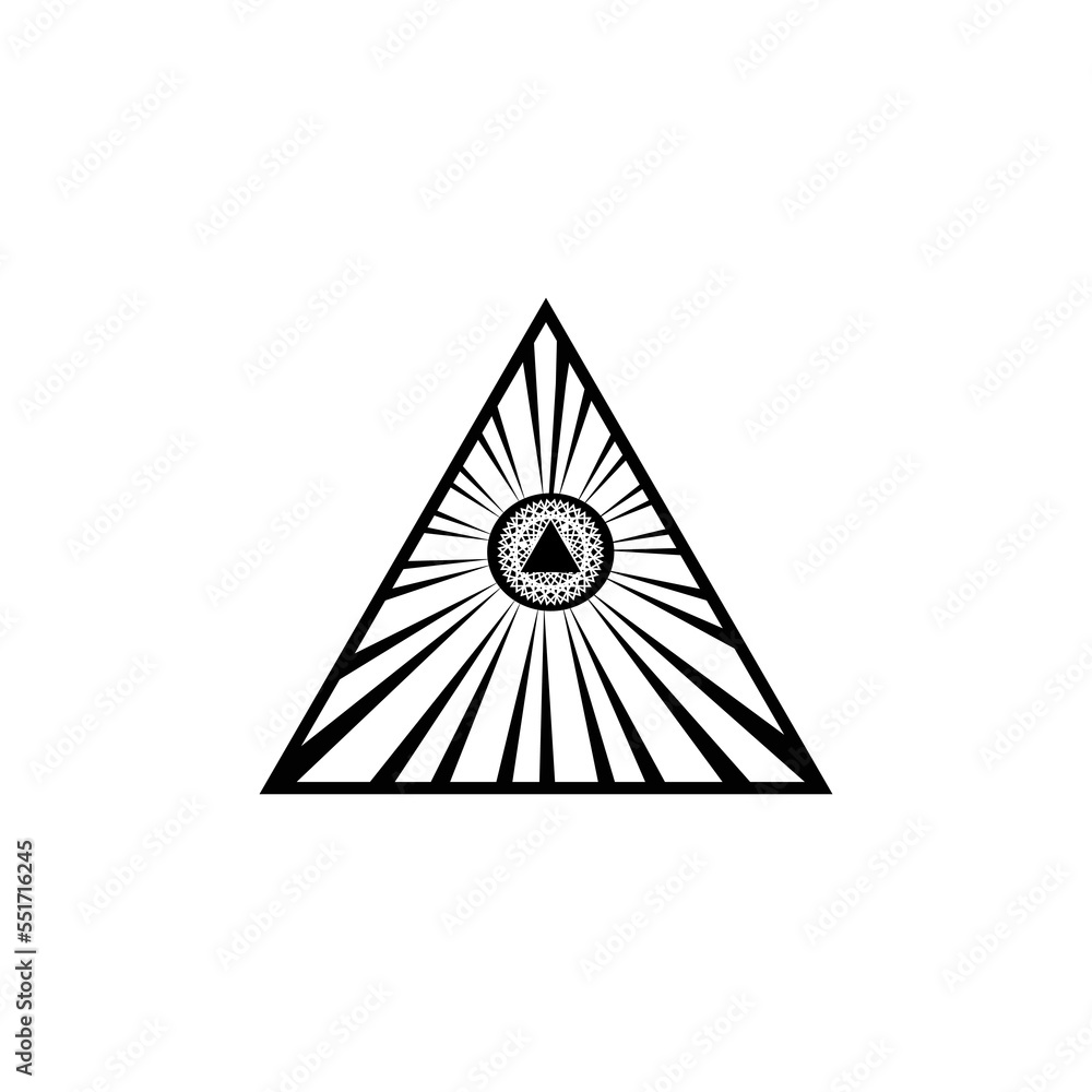 illuminati vector illustration, in black and white colors, suitable for ...
