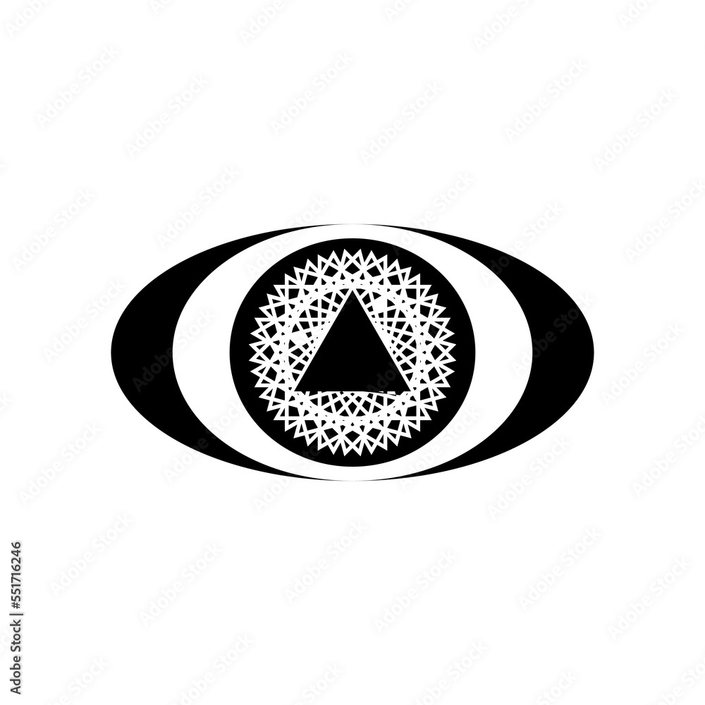 illuminati vector illustration, in black and white colors, suitable for ...
