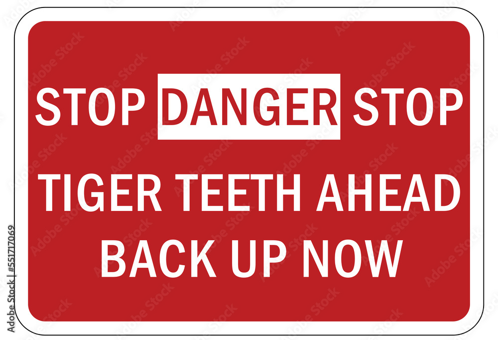 Tire damage sign and warning sign for one way road spikes tiger teeth ...