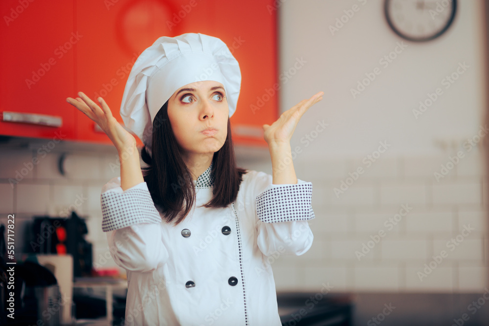 Funny Chef Feeling Mind blown Having a Revelation. Professional cook ...