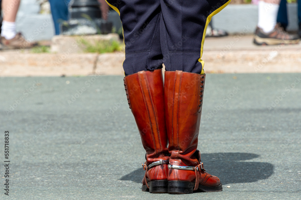 St. John's, Newfoundland, Canada: December 2022:Rearview of high brown ...