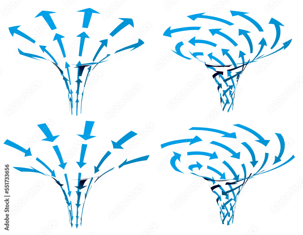 青い渦巻状の矢印 ベクターイラストレーション Stock-vektor | Adobe Stock