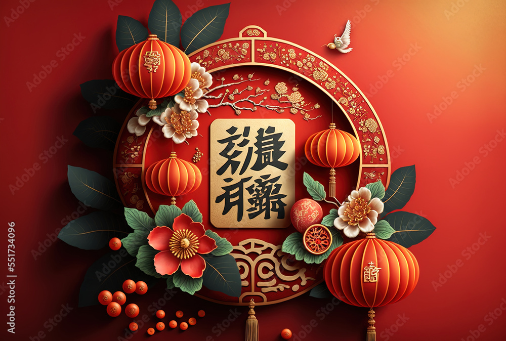 Traditional Chinese spring Festival decorations come in a variety of ...