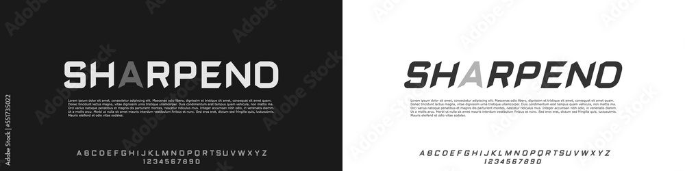 Modern Bold Font Sport Alphabet. Typography urban style fonts for ...