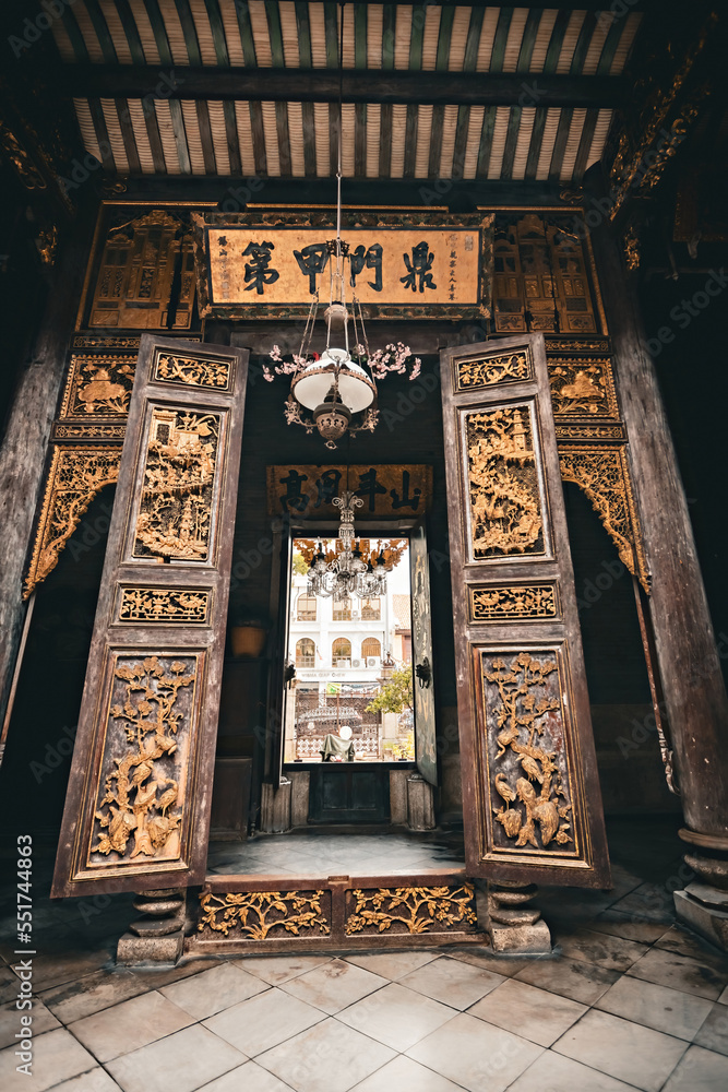 Historic Peranakan Mansion interior in Chinese temple, Georgetown ...