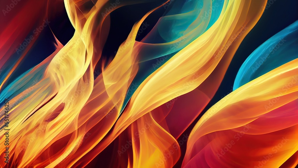 abstract fire colors background wallpaper. llustration art. Generative ...