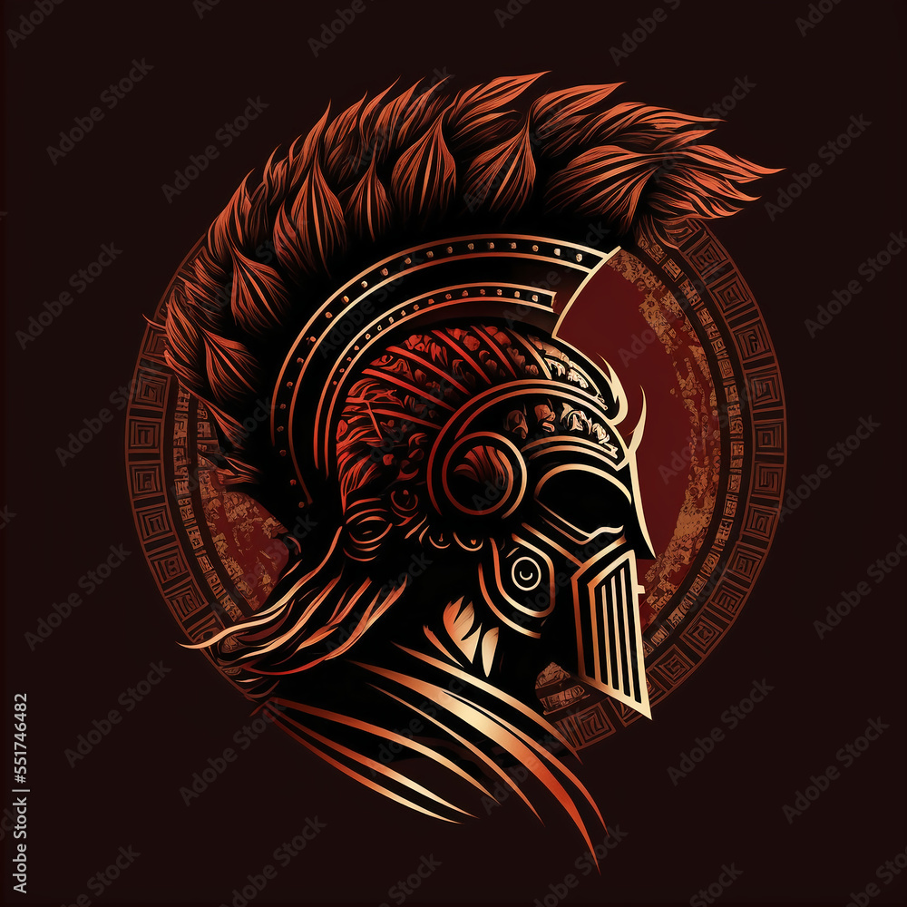 Gladiator helmet vector for logo or design. Generative AI Stock ...