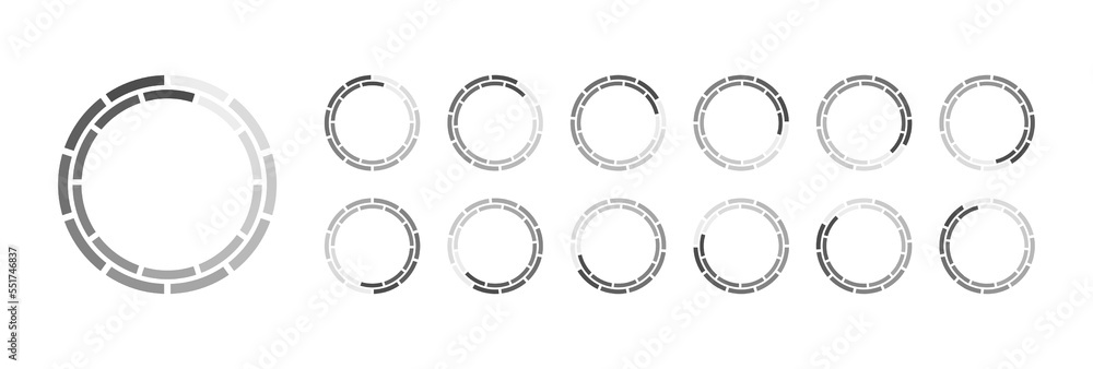 Circular Loading Buffering Icons Vector Video Ready for Animation Gif ...