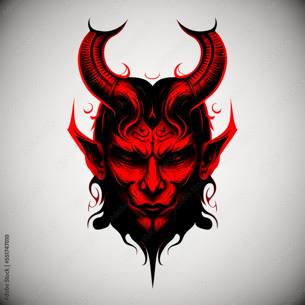 Hell devil vector illustration for logo or design. Generative AI Stock ...